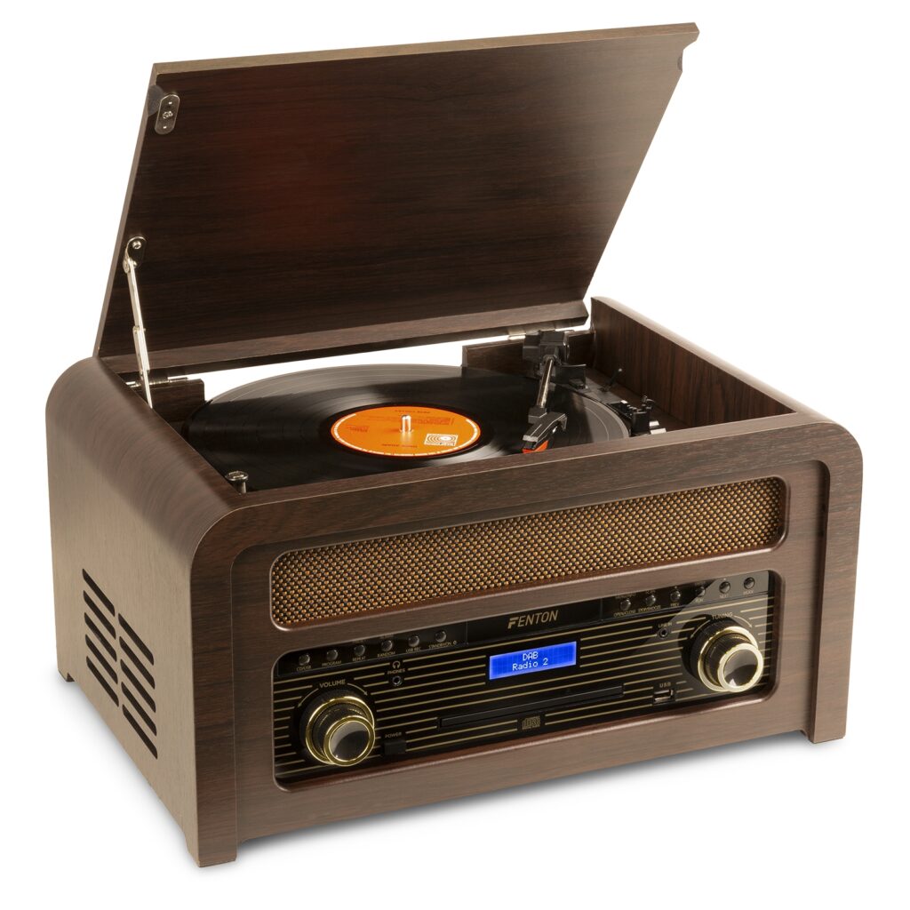 Nashville Vintage Record Player Dark Wood | FENTON